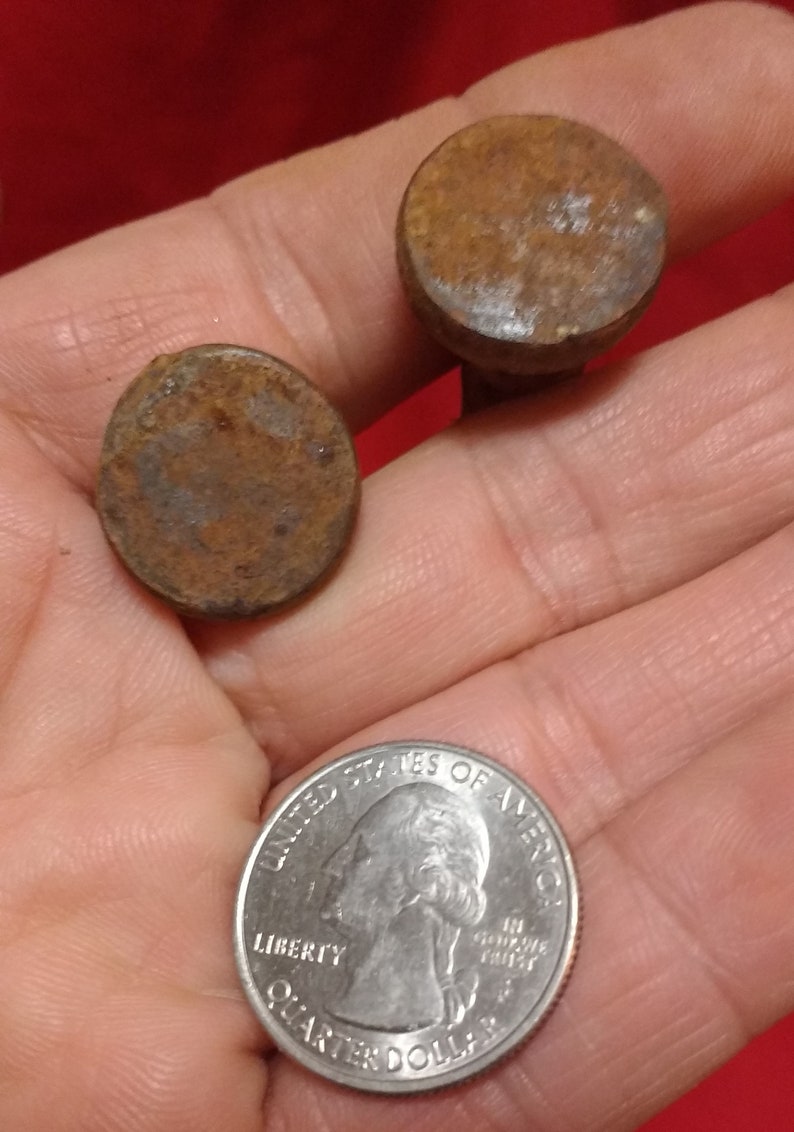 Pair of 2 Old HUGE 12 Long Nails Rusty Rustic Farmhouse | Etsy