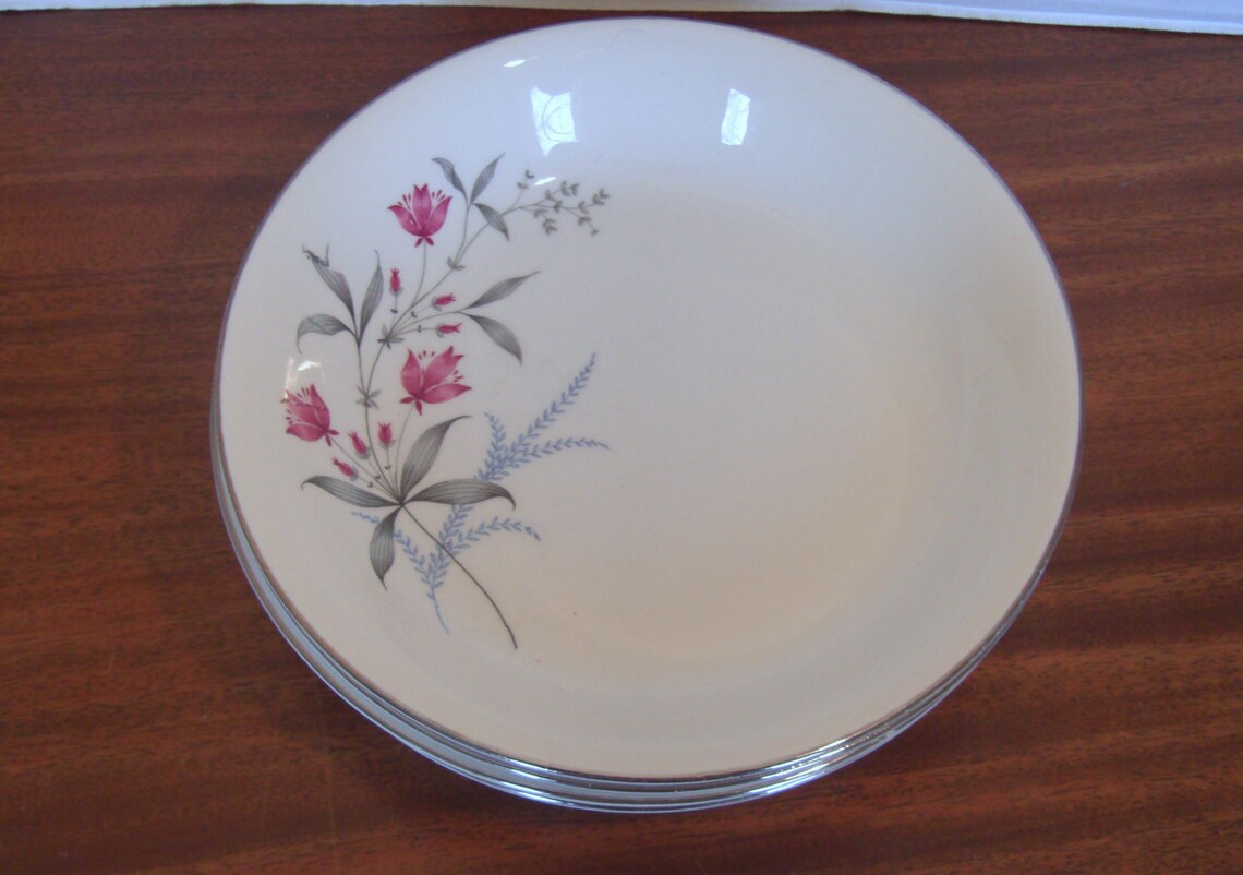 Royal Monarch China Fern Valley Pattern Pink Blue Grey | Etsy