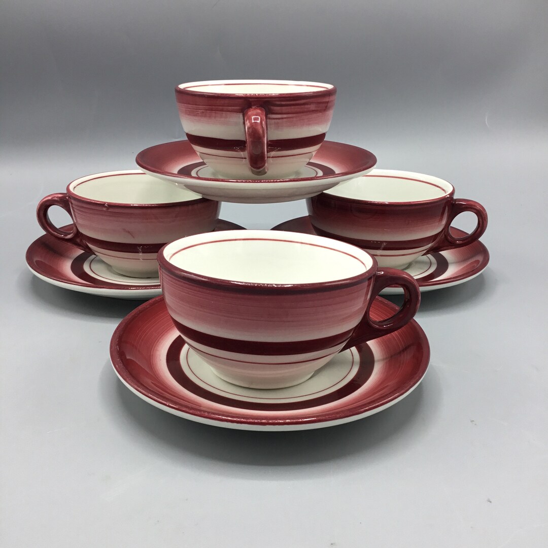 Mayer China Restaurant Ware Diner - Red Fade Out With Maroon Bands ...
