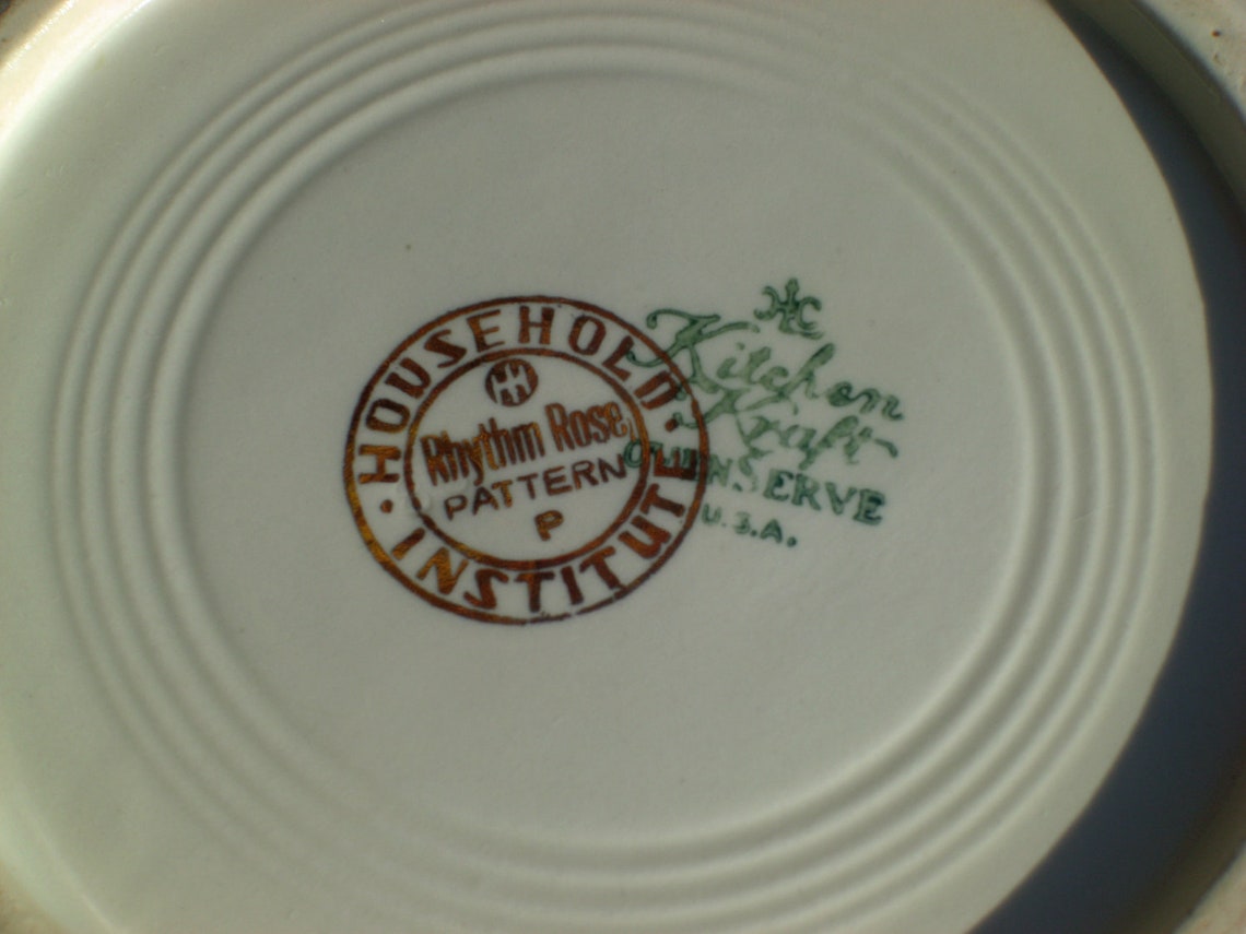 Homer Laughlin Rhythm Rose Pattern Household Institute | Etsy