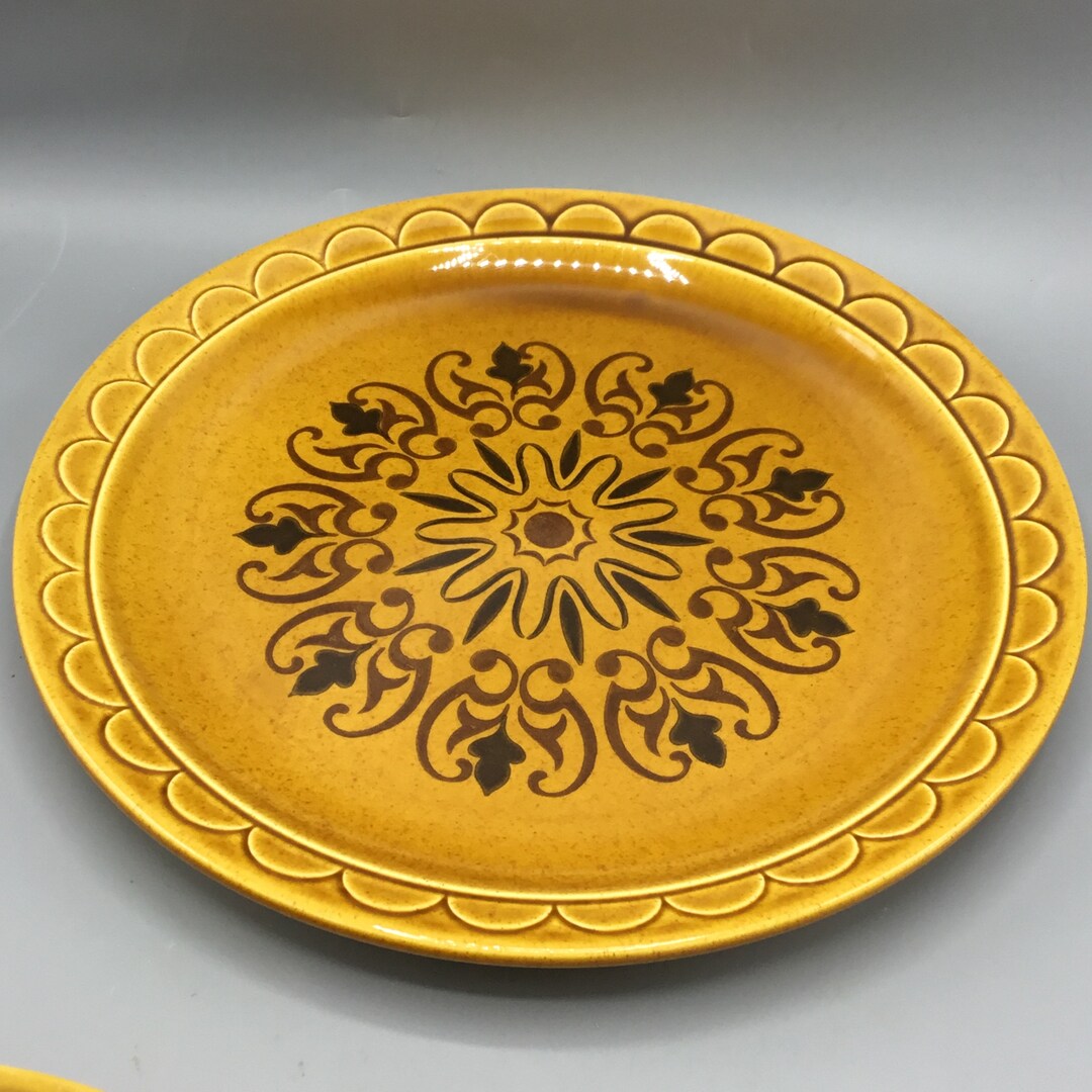 Homer Laughlin Granada Shape Gold Cortez Pattern - Large Round Platter ...