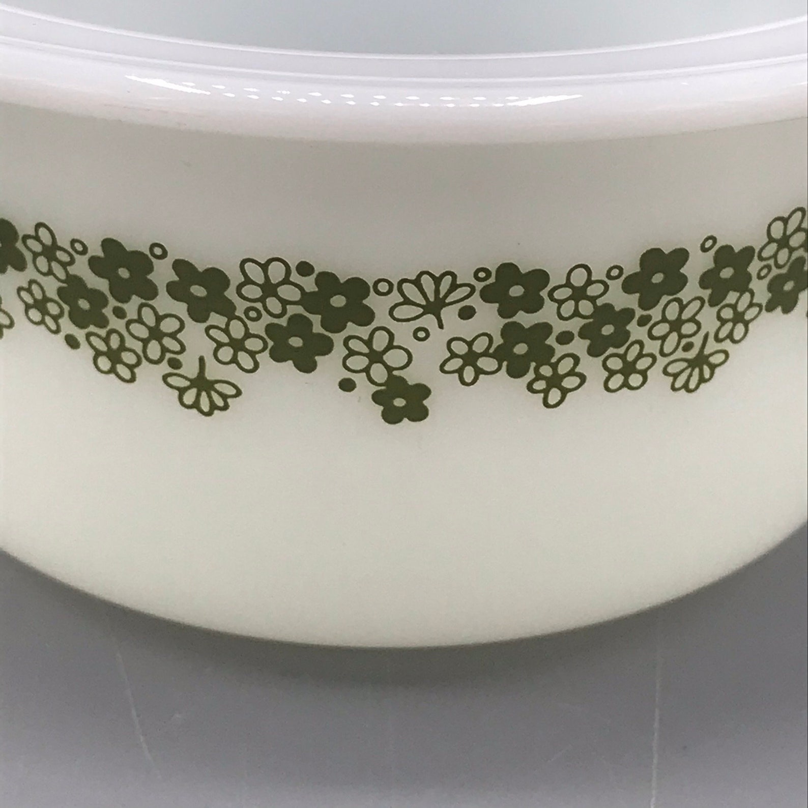 PYREX Green White Spring Blossom Crazy Daisy Butter Bowl - Etsy