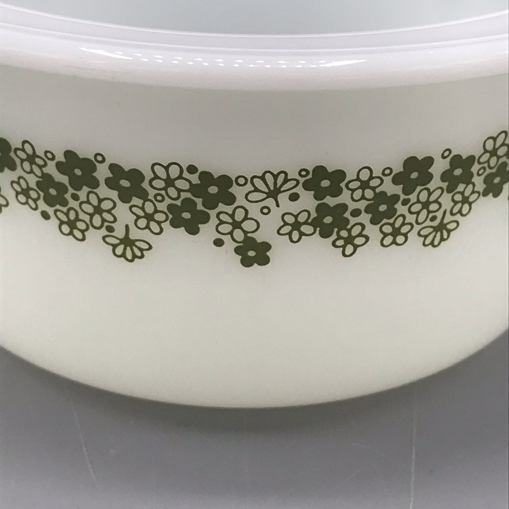 PYREX Green White Spring Blossom Crazy Daisy Butter Bowl | Etsy