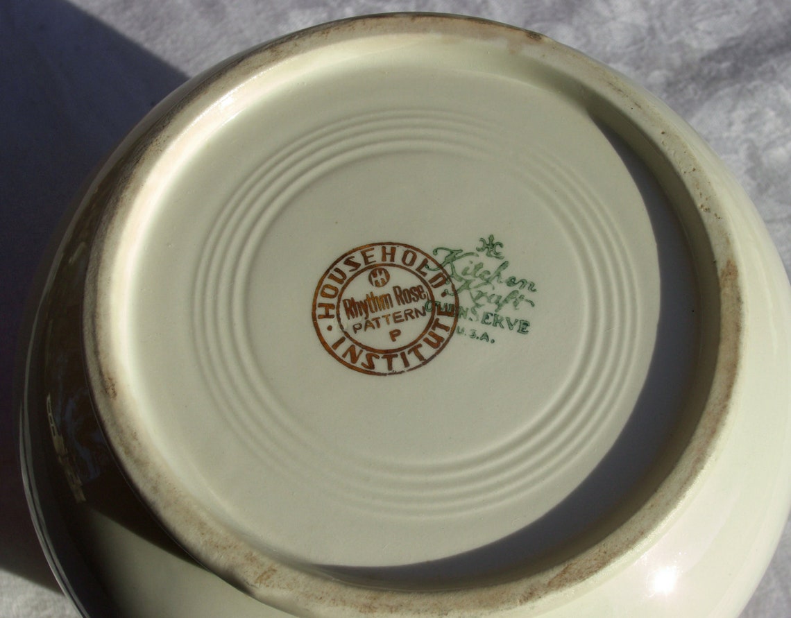 Homer Laughlin Rhythm Rose Pattern Household Institute | Etsy