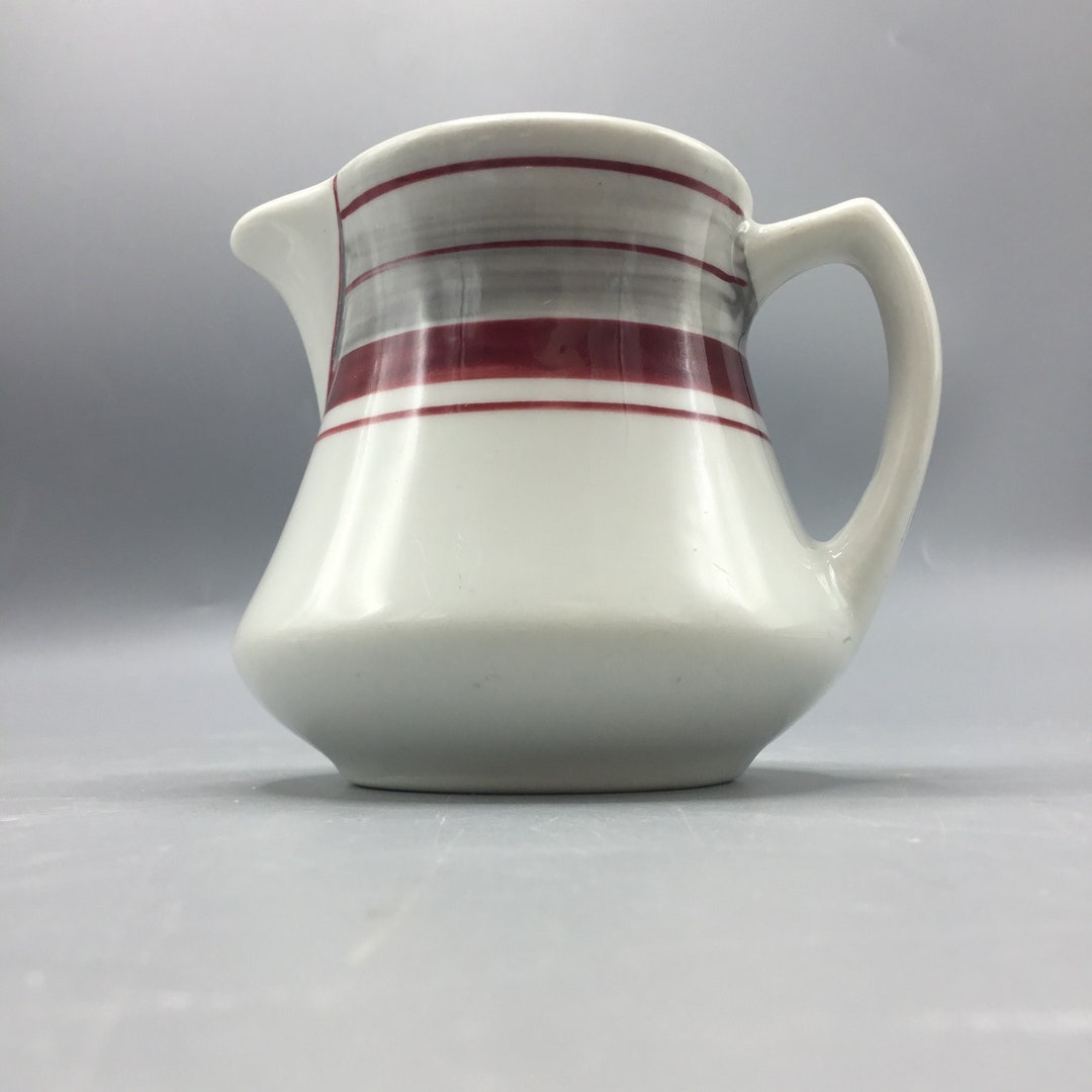 Mayer China Restaurant Ware Diner - Red and Gray Banded Creamer - 1950s ...