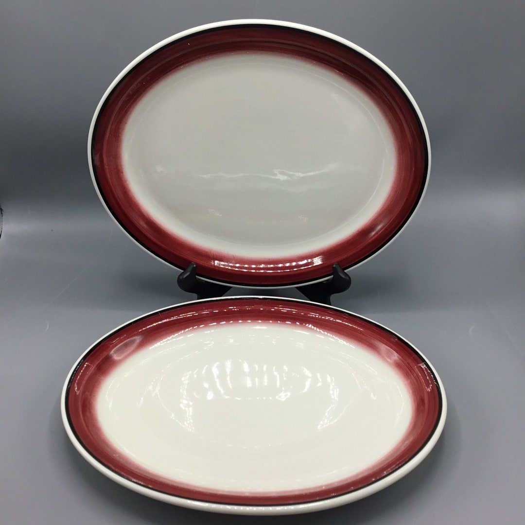 Mayer China Restaurant Ware Diner - Red Fade Out With Black Band ...