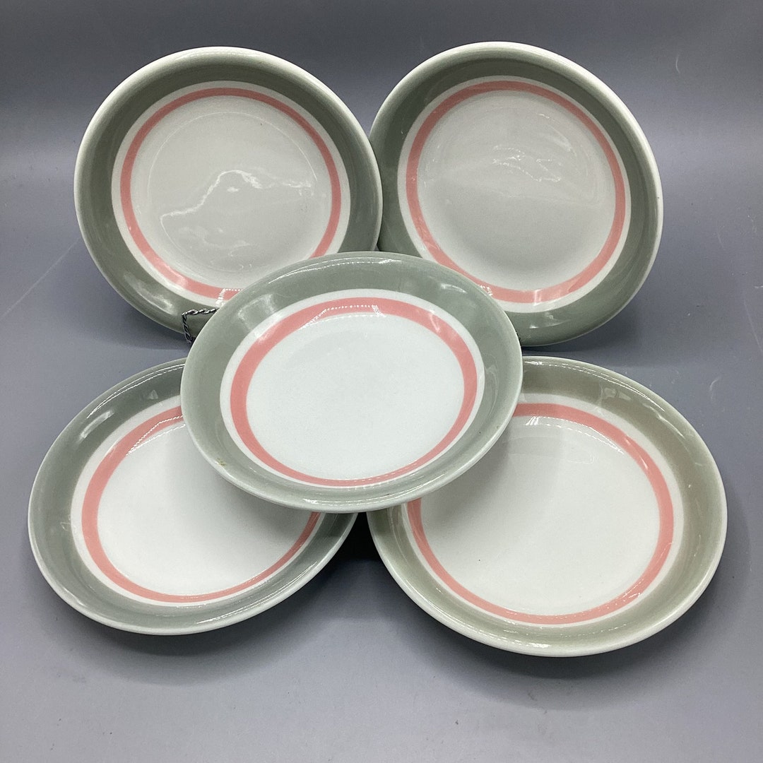 Shenango China USA Restaurant Coral Grey Pattern 1950s Rimrol Welroc ...