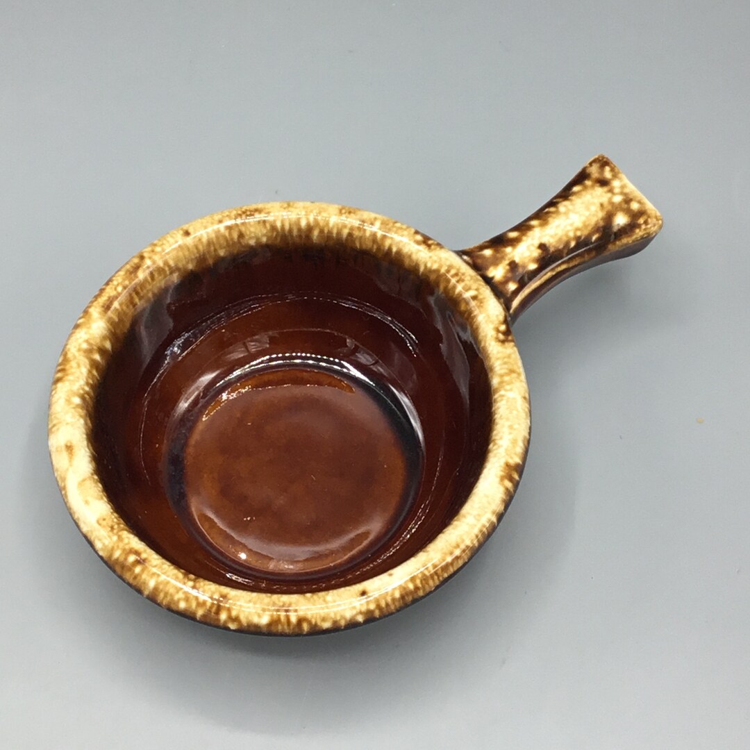 Hull Pottery Brown Dripware Individual Handled Casserole Shipping ...
