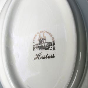 Vintage Knowles China Hostess Shape Platinum Geometric Pattern on ...