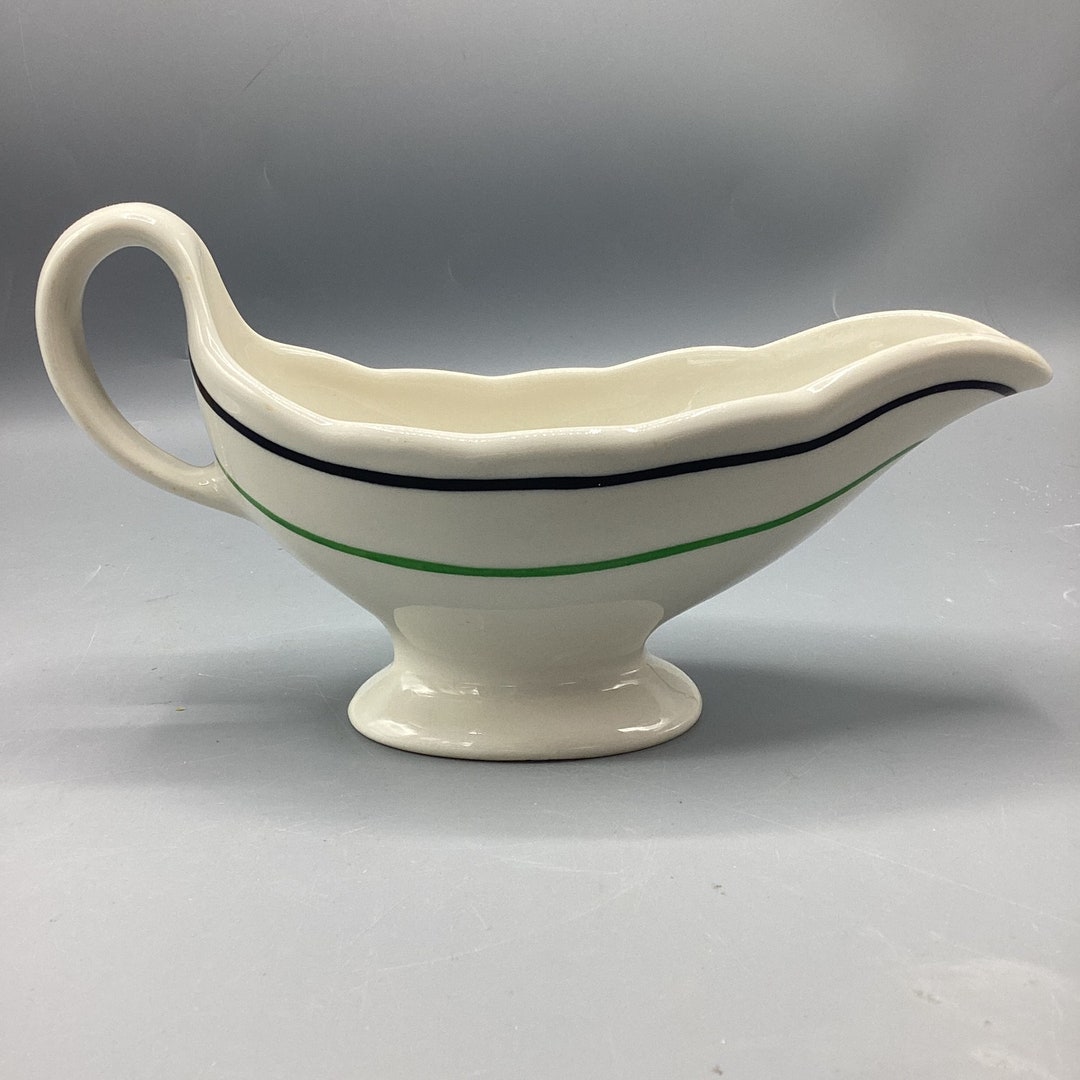 Bailey Walker China - Green and Black Line on White Gravy Boat - 1920's ...