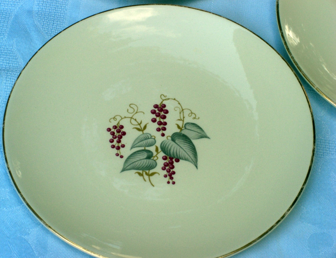 Edwin Knowles Accent Shape Vintage Pattern Grapes Bread - Etsy