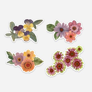 Watercolor Flower Sticker, Waterproof Vinyl Decal - Etsy