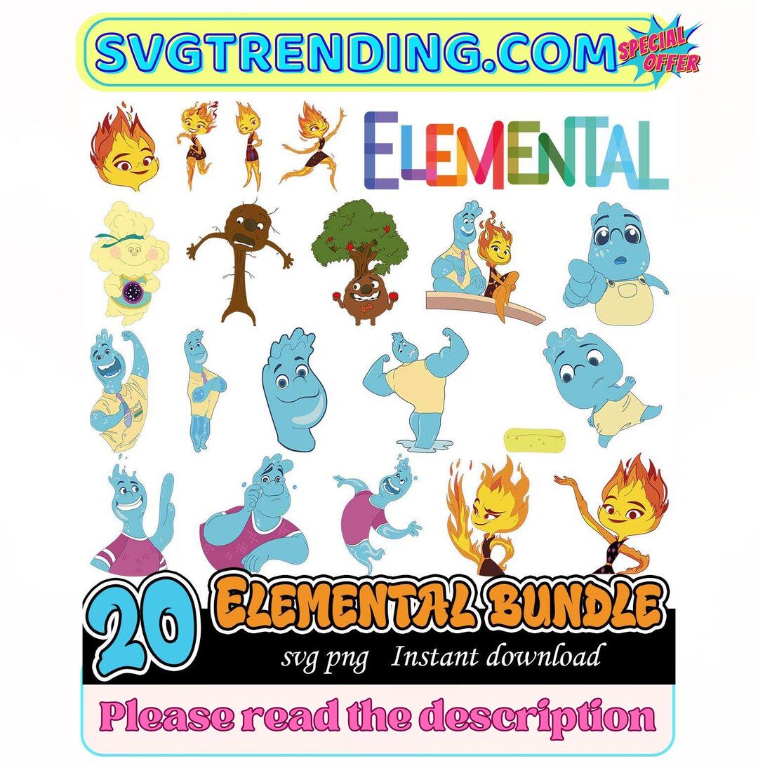 Elemental PNG Elemental SVG Bundle Elemental Clipart - Etsy UK