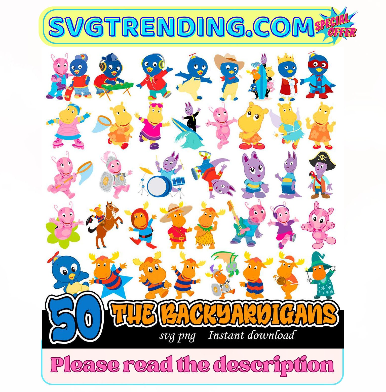 The Backyardigans SVG Bundle the Backyardigans Png - Etsy