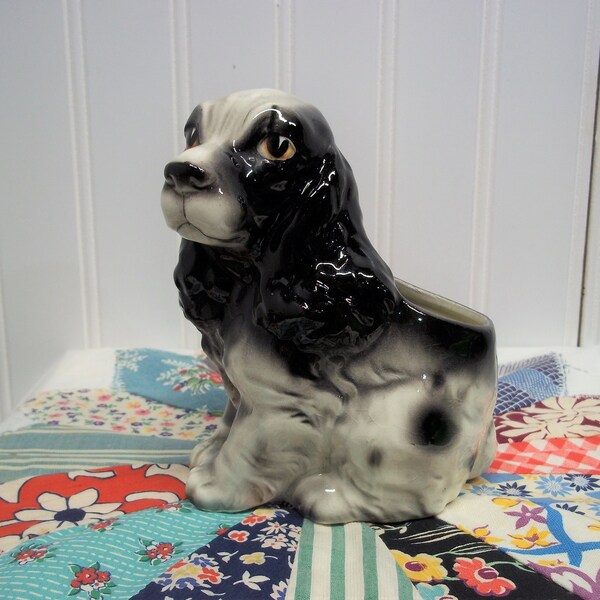 Black Spaniel Planter - Etsy