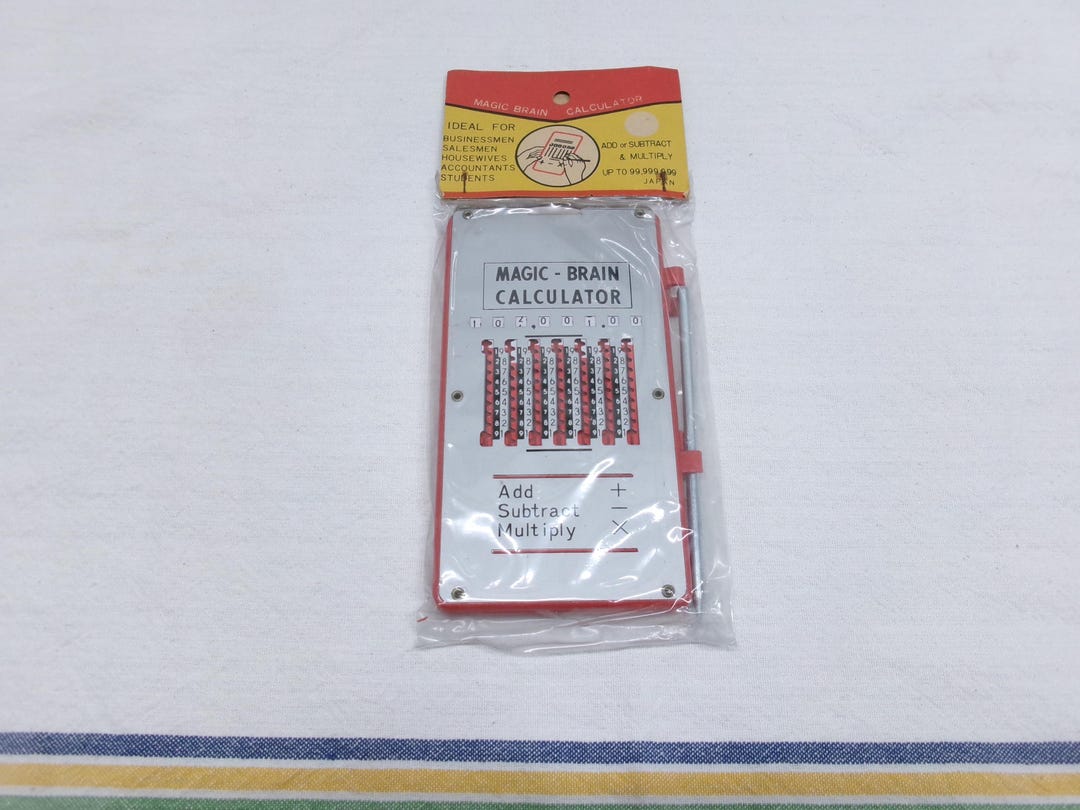 Vintage 1960s Magic Brain Manual Calculator Original Packaging Japan - Etsy