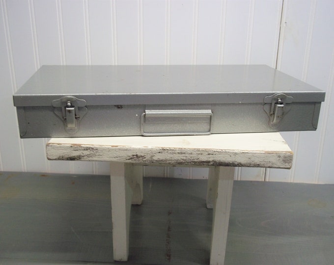 Vintage Metal Photo Slide Storage Box, Slide Storage Case, Industrial ...