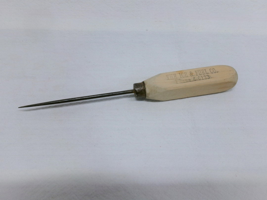 Vintage Advertising Ice Pick Wooden Handle - Etsy