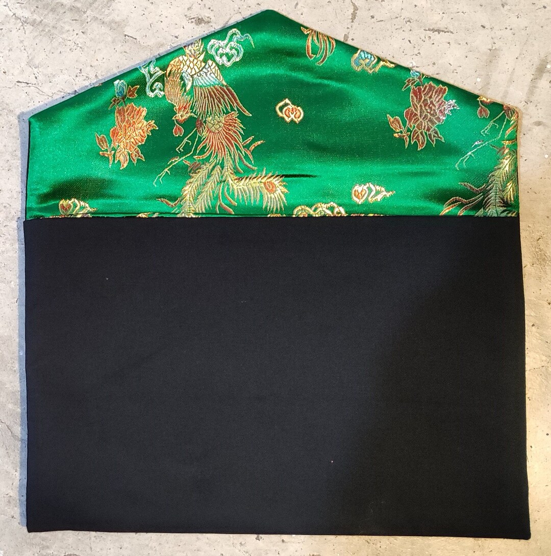 Rakusu Case Carrying Pouch Dharma Book Bag in Canvas With Green Dragons ...