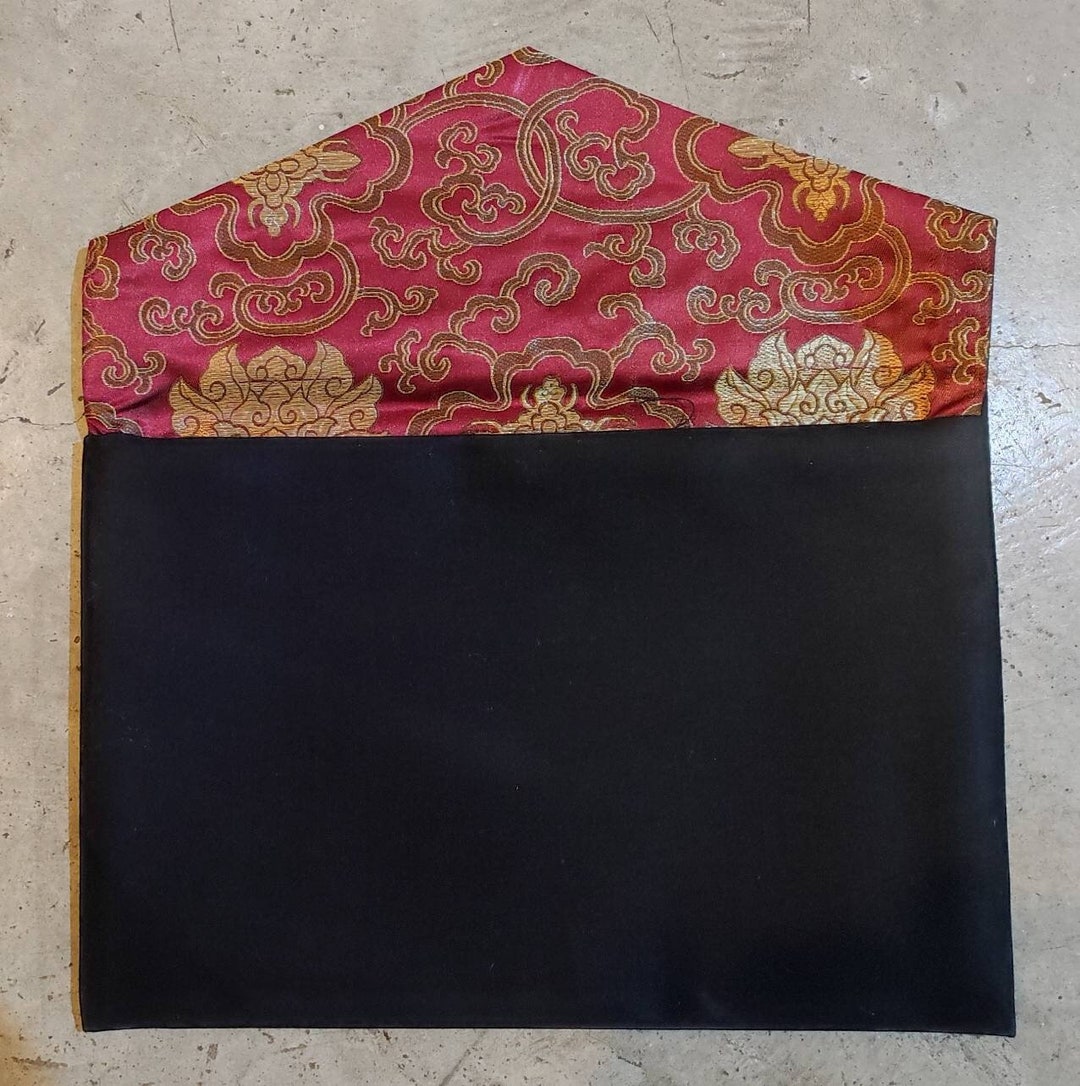 Rakusu Case Carrying Pouch Dharma Book Bag in Canvas With Burgandy ...