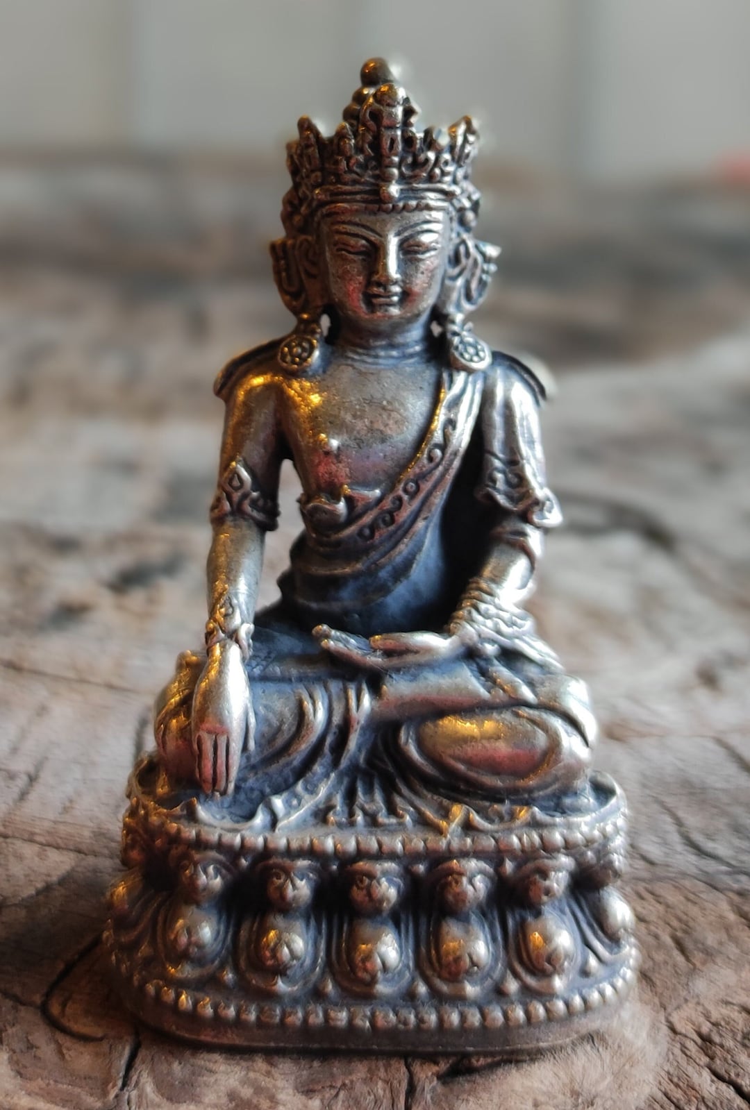 King Indrabhuti (suchandra) Brass Statuette Travel Altar Meditation ...