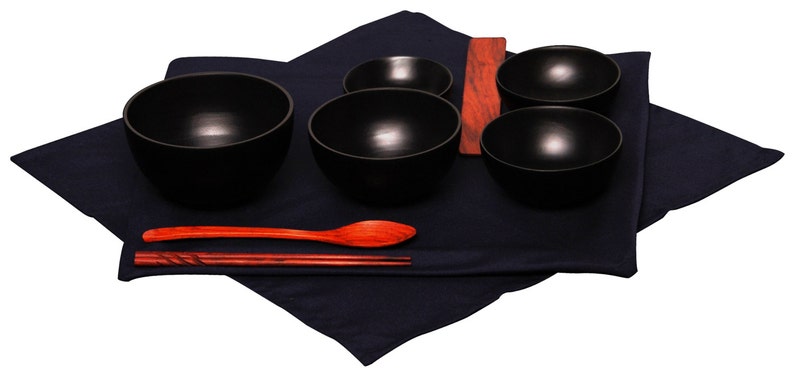 Mahogany Wood Black Oryoki Jihatsu Bowl Set - Etsy
