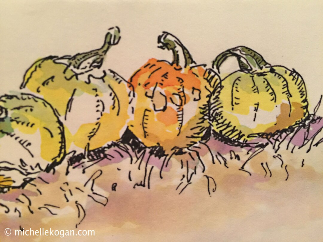 Pumpkins Seven Fall Beauties Card, by Michelle Kogan, Halloween Card ...