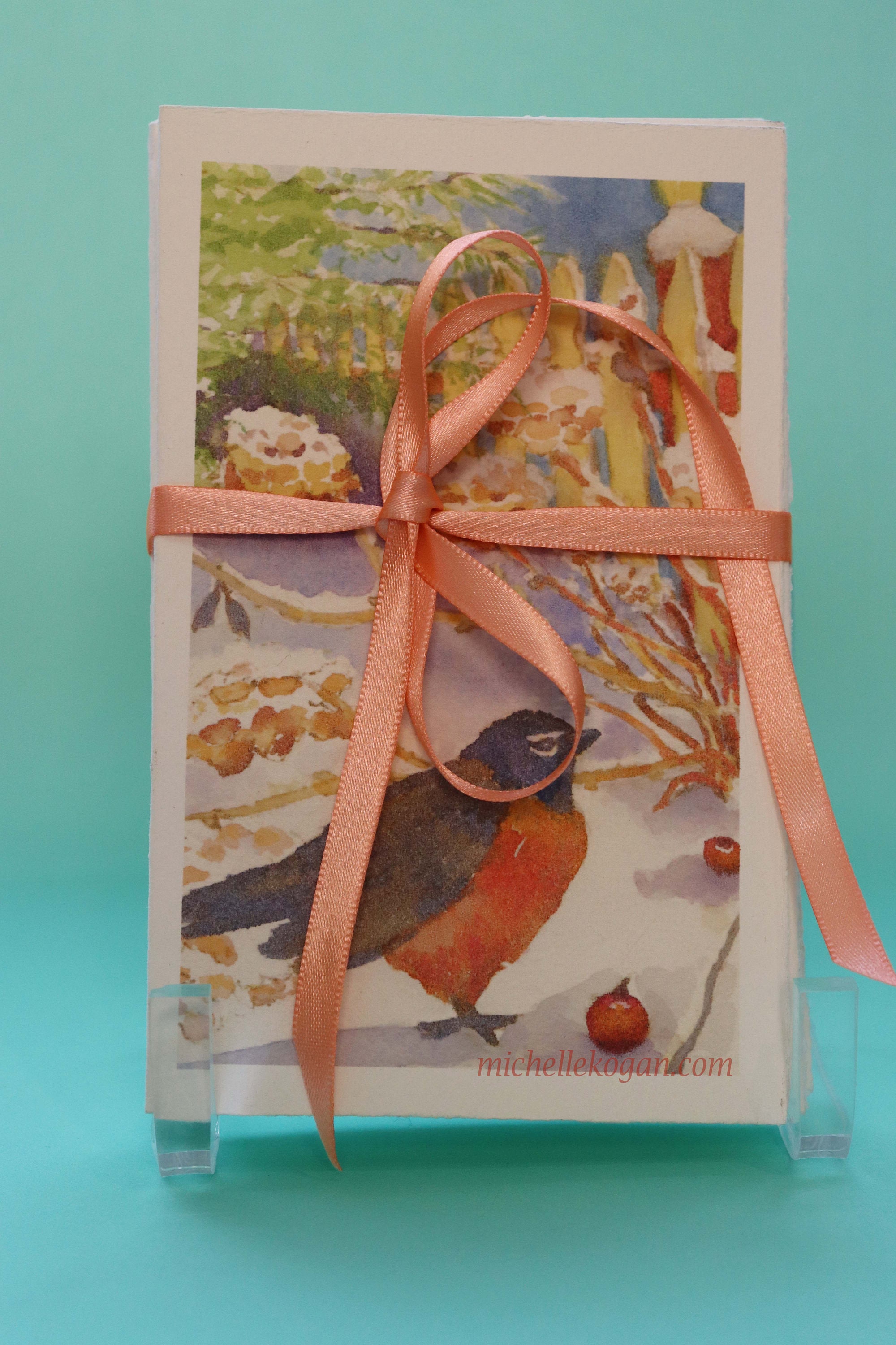 Robin Hydrangea Pocket Watercolor Sketchbook, by Michelle Kogan, Joyful ...