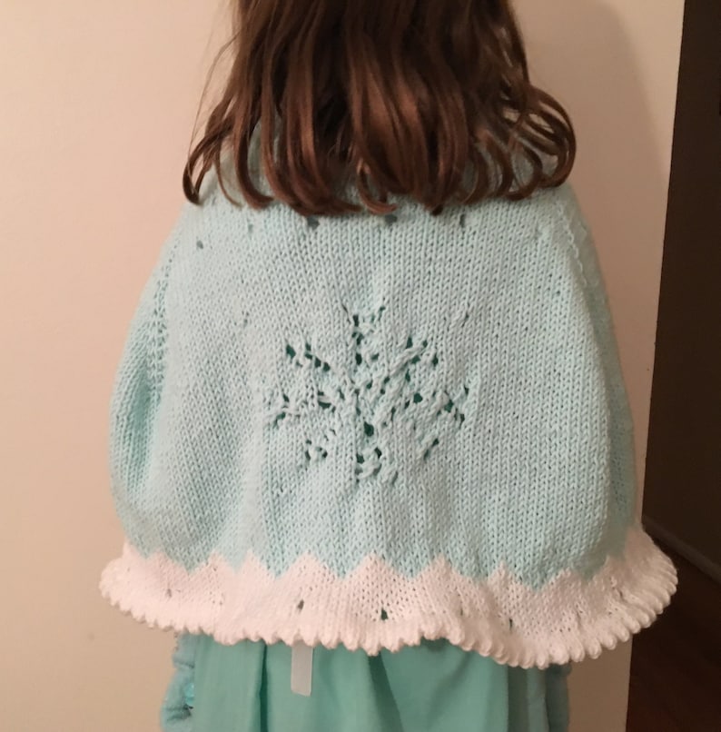 Frozen Elsa Snowflake Cape Knitting Pattern PDF - Etsy