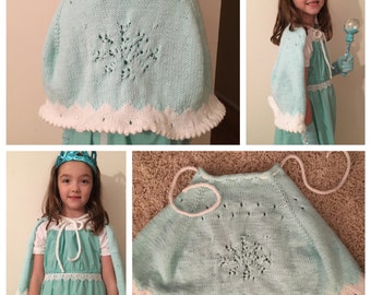 Frozen Elsa Snowflake Cape Knitting Pattern PDF | Etsy