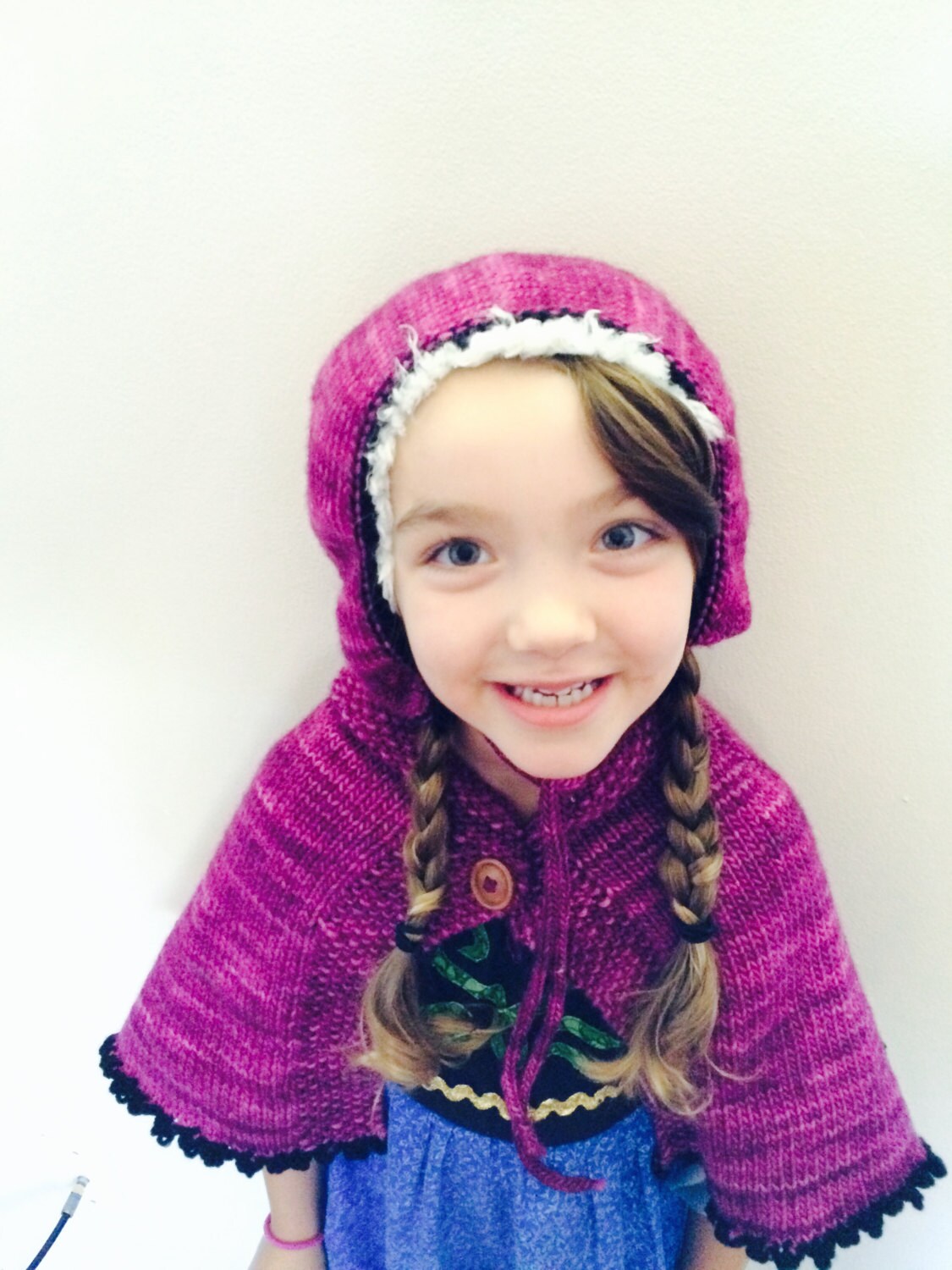 Knitting PATTERN SET Frozen Anna Cape & Hat - Etsy