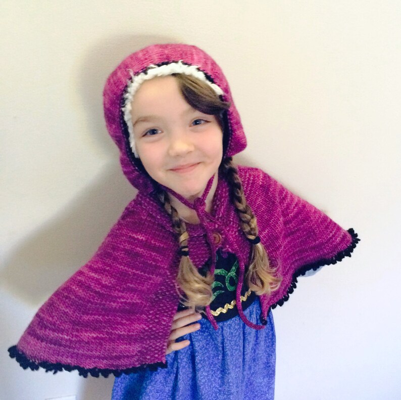 Knitting PATTERN SET Frozen Anna Cape & Hat - Etsy