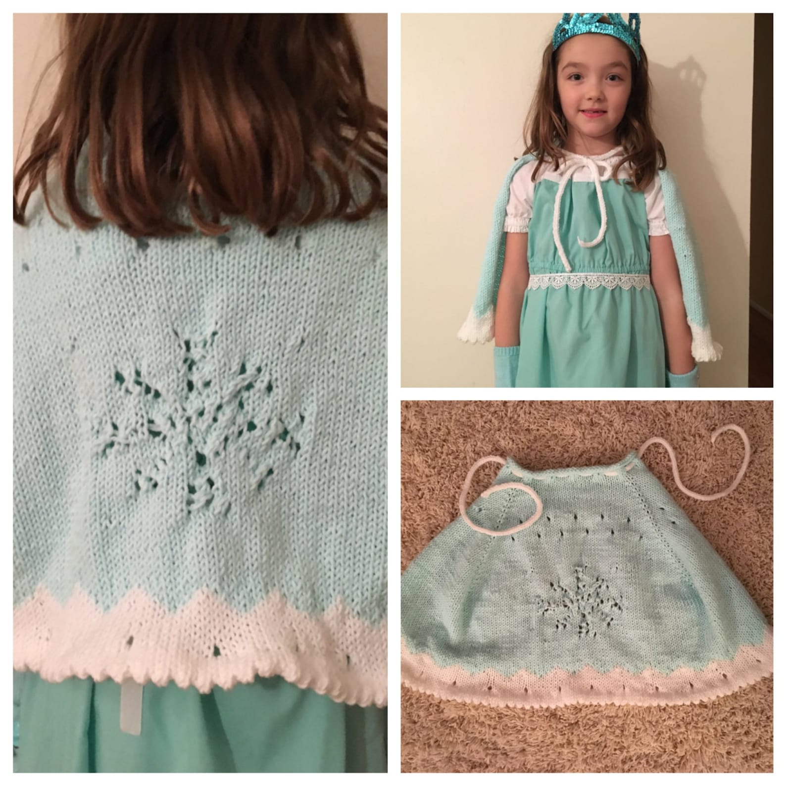 Frozen Elsa Snowflake Cape Knitting Pattern PDF - Etsy