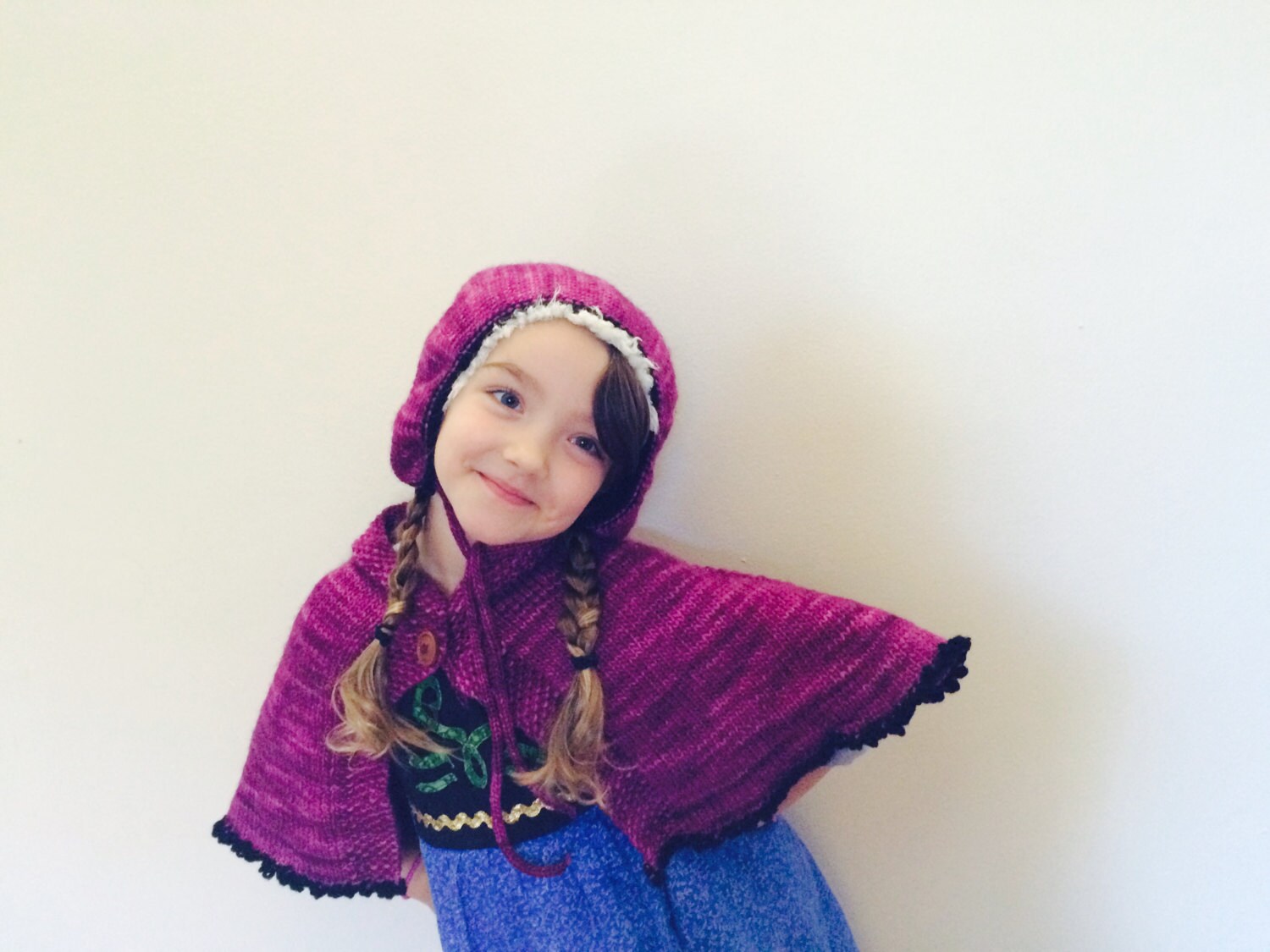 Knitting PATTERN SET Frozen Anna Cape & Hat - Etsy