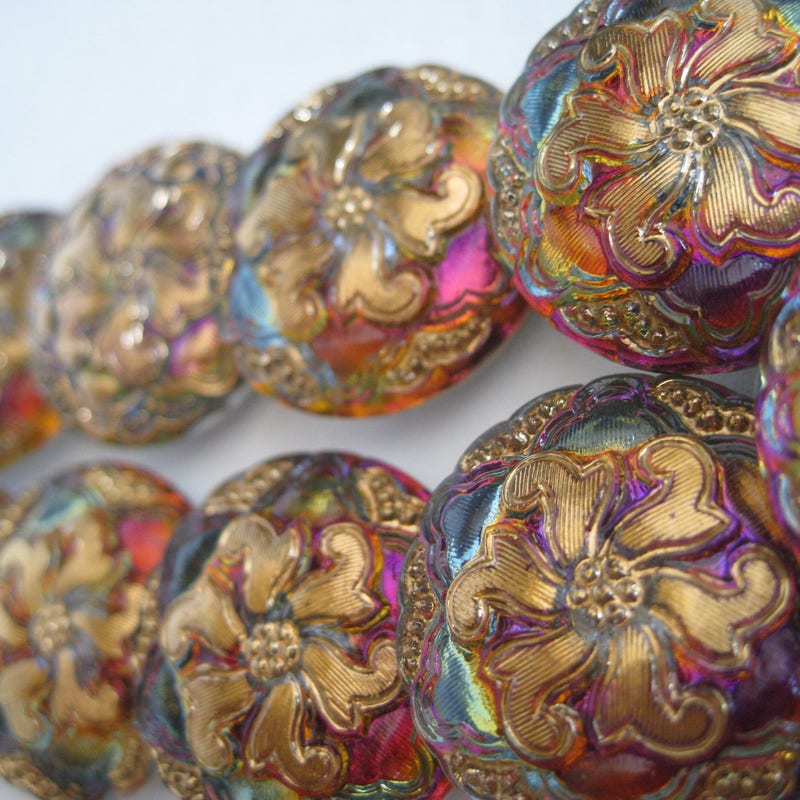 Czech Glass Buttons - Etsy