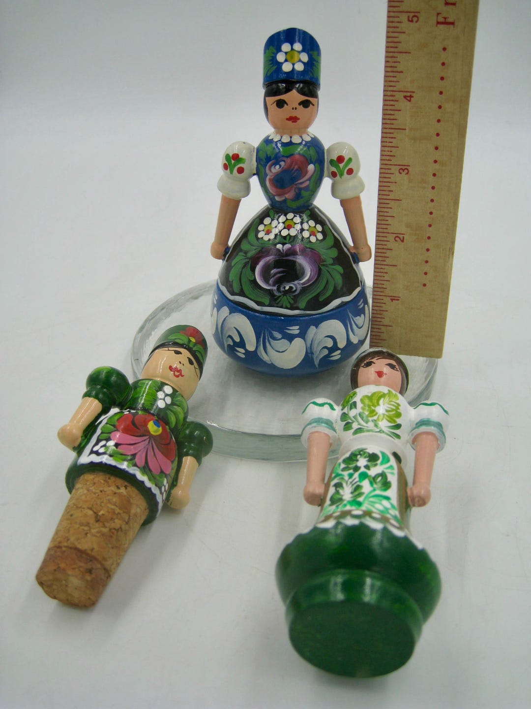 Istanbul Wooden Handpainted Souvenirs, One Cork Stopper, 2 Other Small ...