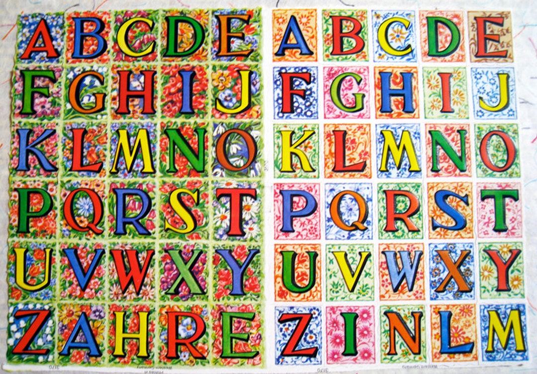 Paper Scrap, Alphabet, New Old Stock - Etsy