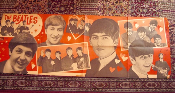 Beatles Dell Banner Poster Large Vintage in Fair Condition | Etsy