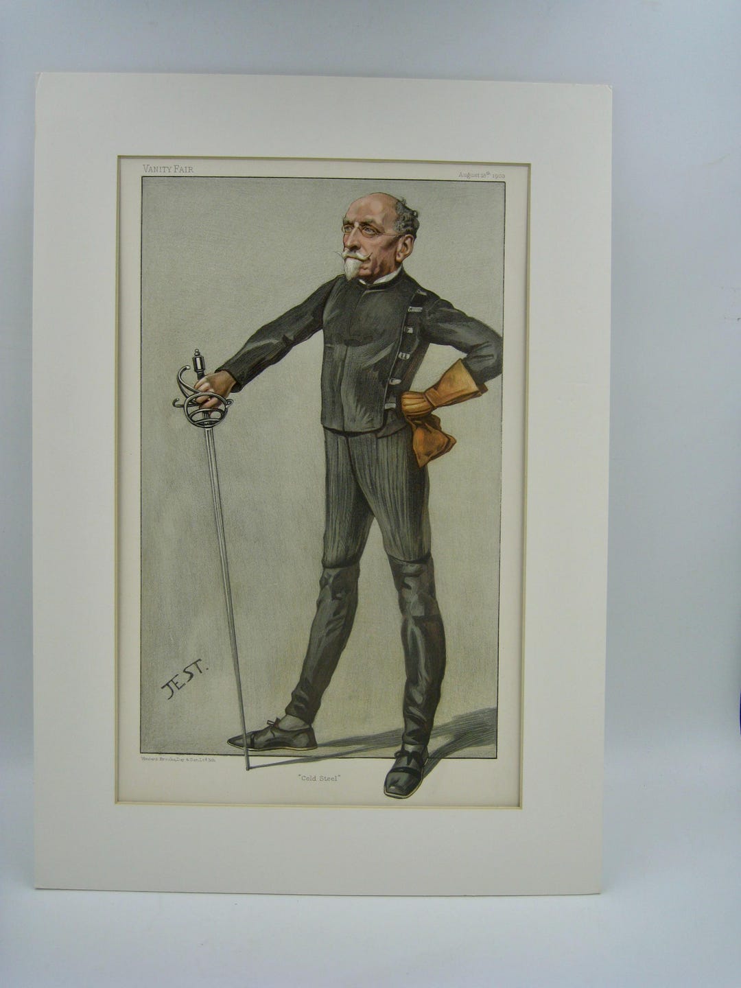 Captain Alfred Hutton ‘cold Steel’. Fencing 1903 Print, Vanity Fair ...