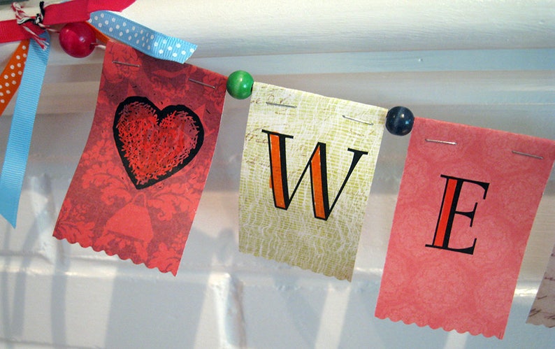 Welcome Home Colorful Paper Banner Double-sided Scrapbook - Etsy
