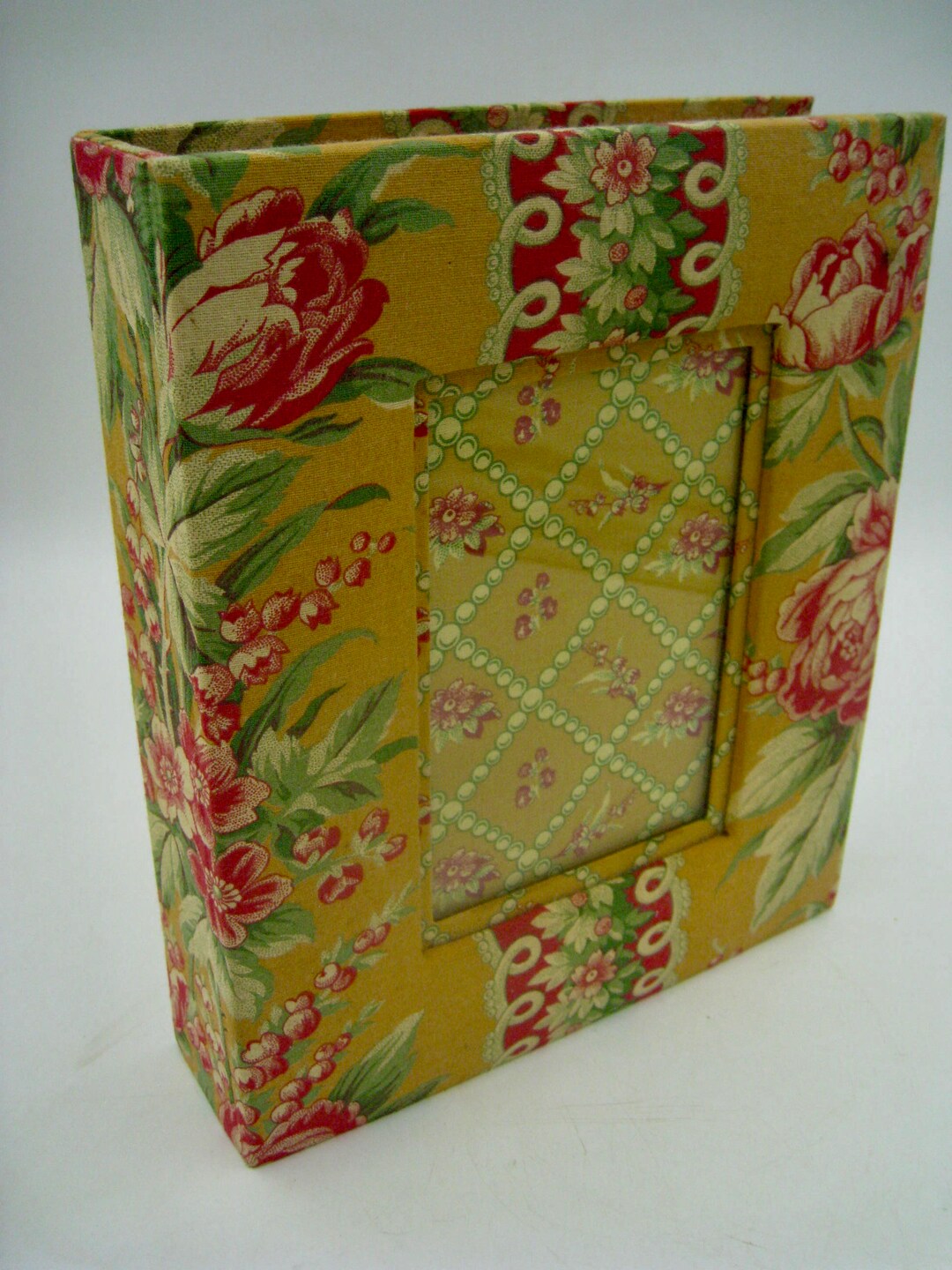 Pierre Deux Fabric Covered Stationery Box With Photo Opportunity on Top ...