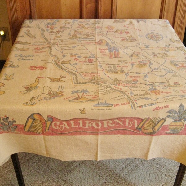 Map Tablecloth - Etsy