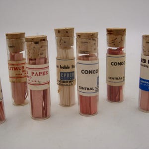 Litmus Paper Glass Containers, Set of 7, Use for Assemblage Work - Etsy