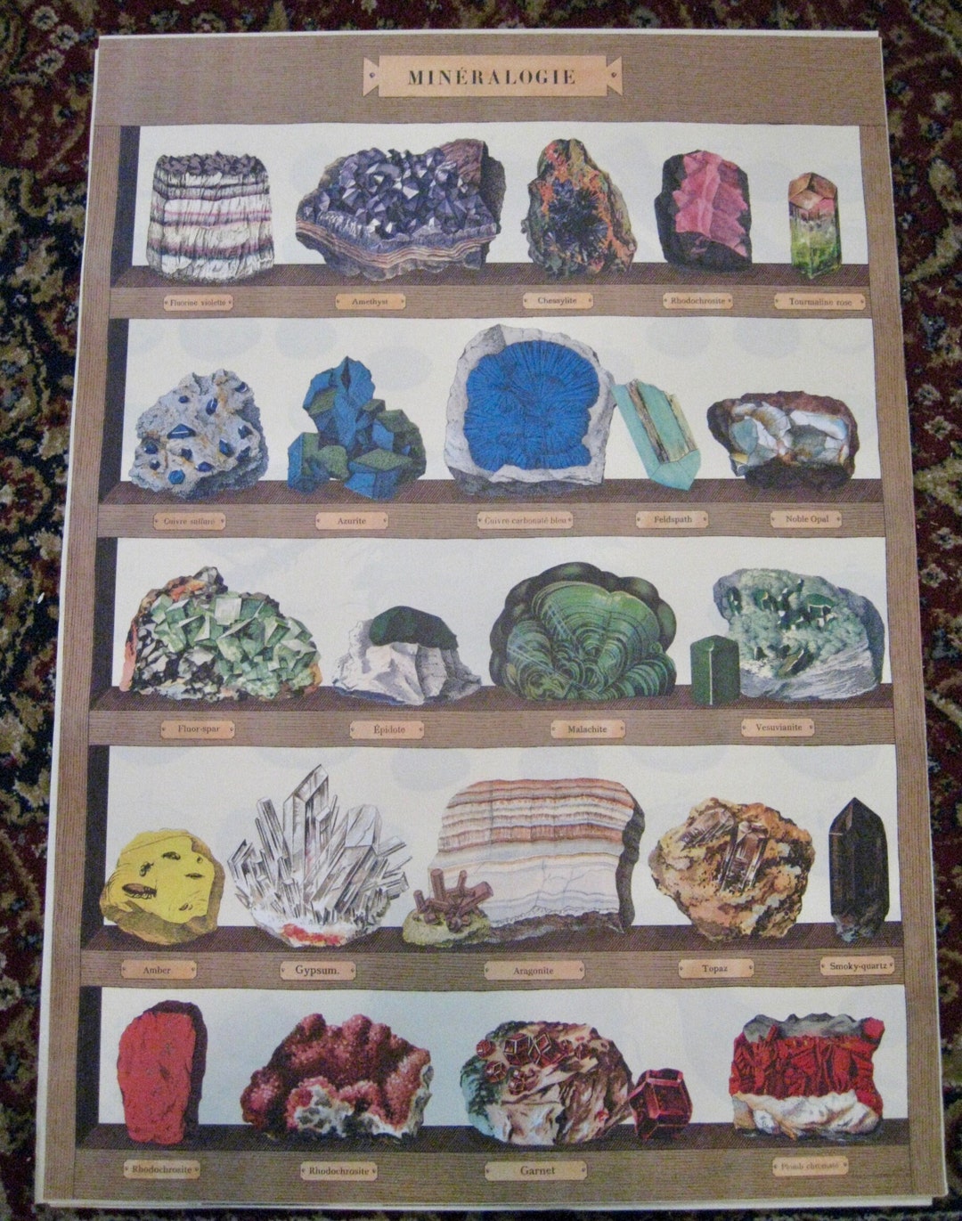 Cavallini "mineralogy" Decorative Paper, Gift Wrap, Poster - Brand New ...