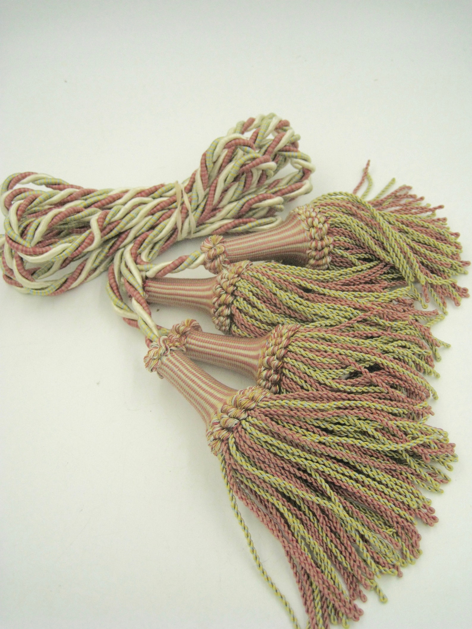 Tri Color Cord Curtain Tie-back in Multiple Colors, Set of 2 - Etsy