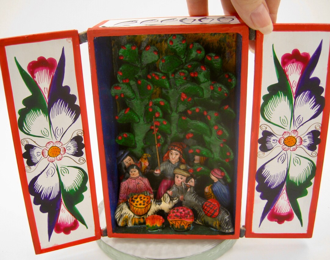 Small Peruvian Shrine/retablo With Religious Scene - Etsy