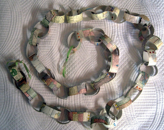Road Map Paper Chain - Etsy