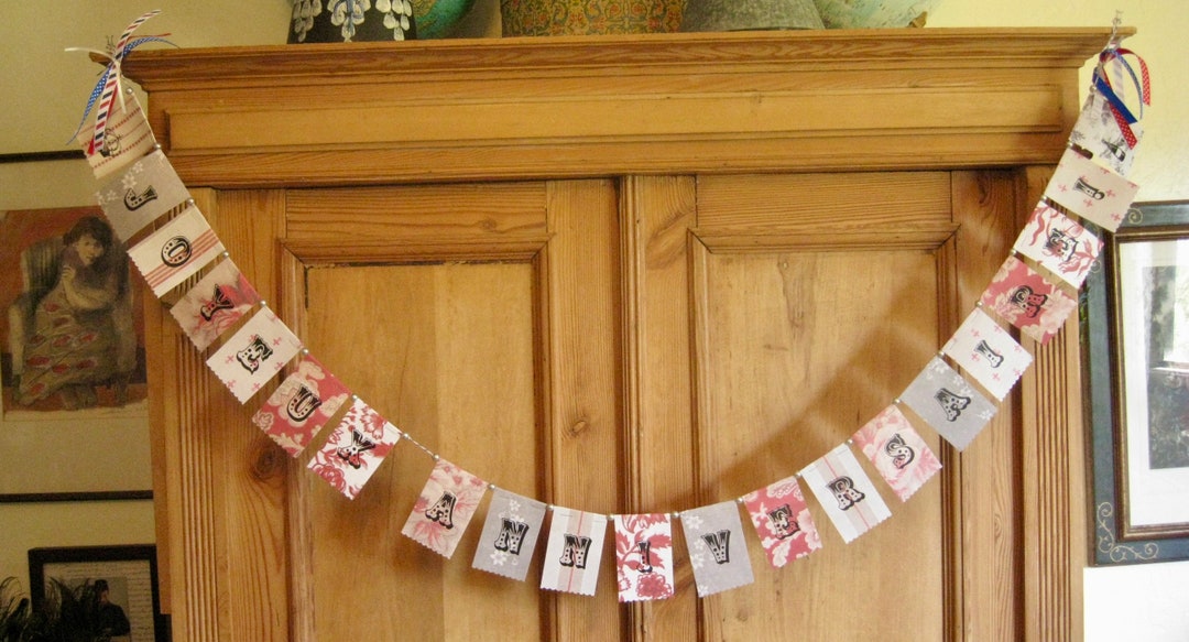 Joyeux Anniversaire French Birthday Paper Banner Font #2, Ornate and ...