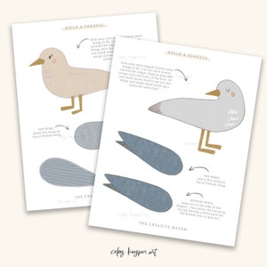 Printable Craft for Kids | Build a Seagull | Paper DIY Activity | Easy ...