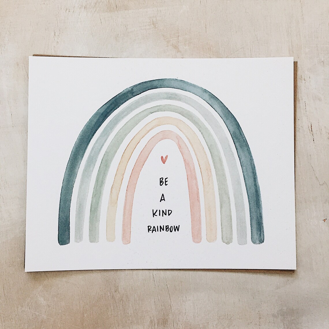 Be a Kind Rainbow 8x10// Art Print Colorful Wall Art - Etsy